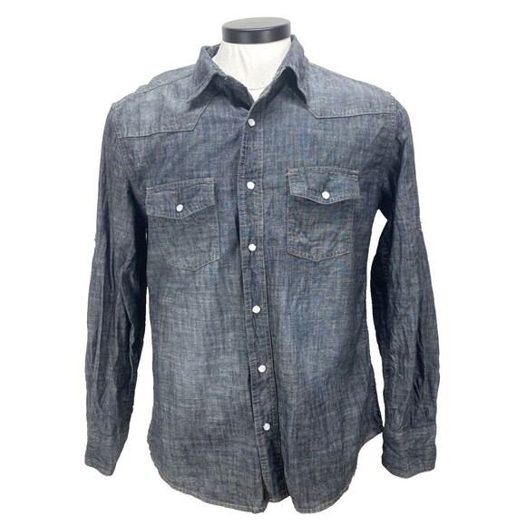 Paper and Denim | Shirts | Paper And Denim Pearl Snap Shirt Mens Medium ...